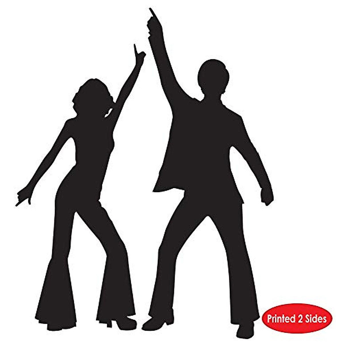 Beistle Disco Silhouettes, 32.75" and 36.5", Black, 54618