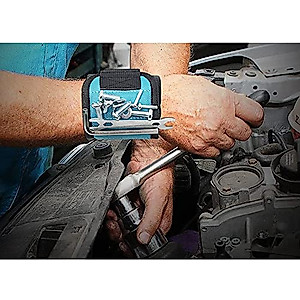 Magnetic Wristband, BLENDX Men Stocking Stuffers Gifts Tool with Strong Magnets for Holding Screws, Nails, Drill Bits Cool Tools for Father's Day Gift for Him, Men, Husband, Dad, Guys, DIY-er