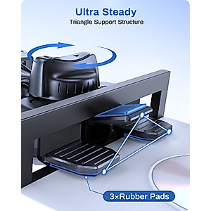 OQTIQ CD Phone Holder for Car, CD Player Phone Mount with Ultra Sturdy Expandable Spring-Loaded Grip & 360 Degree Pivot, CD Slot Car Phone Holder for iPhone, All 4.7-6.5 Inch Cell Phones