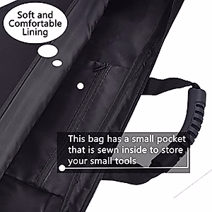 ZFZGFRCS Art Portfolio Tote Bag with Nylon Shoulder, 24x36 Light Weight Art Portfolio Bag Artist Carrying Bag Carrying Storage Bag for Poster, Drawing, and Sketching(Black-24×36") (Black-24×36")