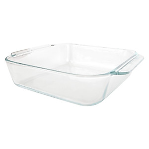 Pyrex 222 Square Clear Glass Baking Dish - 2 Pack Made in the USA