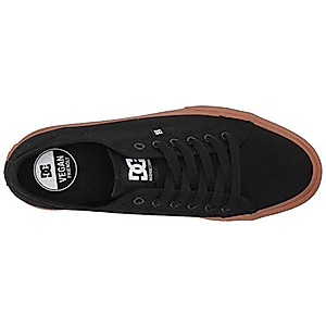 DC mens Manual Low Top Vegan Friendly Casual Skate Shoe, Black/Gum, 10.5 US