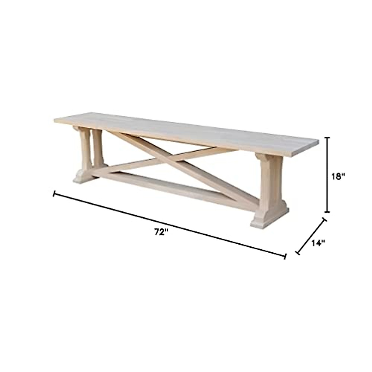 IC International Concepts Alexa, Unfinished Bench