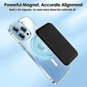 Magnetic Wallet Card Holder with MagSafe, iPhone Wallet for Apple iPhone 14 Pro Max/14 Pro/14 Plus/14, Mag Safe Wallet for iPhone 13 Pro Max/13 Pro/13/13 Mini/12/12 Pro/12 Pro Max/12 Mini, Midnight