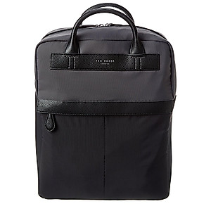 Ted Baker Warp Top Handle Canvas & Leather Backpack, Os, Black