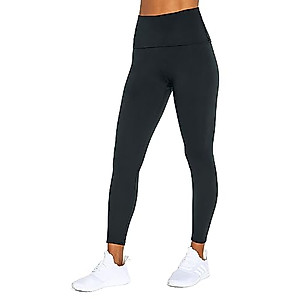 Balance Collection Womens Aubrey High Rise Fold Over Legging, Black