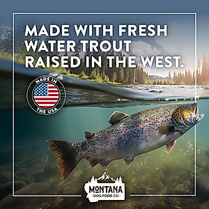 MONTANA DOG FOOD CO. Surf 'n Turf Freeze-Dried Raw Dog Food Topper – Grain-Free, High Protein Meal Enhancer with 100% All-Natural Wild-Caught Fish & Grass-Fed Beef – Premium USA-Made, 12 oz