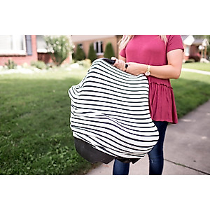 Copper Pearl Multi-Use Cover: Car Seat Covers, Nursing Cover, and Stroller Cover for Sun - Stretchy Fabric, All-Season Use, Stylish Designs, Easy Access for Moms - City