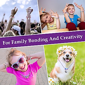 FOVRPUIB Charm Bracelet Making Kit,Toys for Girls Art Supplies Beads for Bracelets,Girls Toys Age 6-8 Years Old Friendship Bracelet Kit with Rings,Kids Toys for 6 7 8 9 Year Old Girls