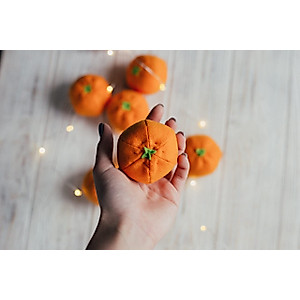 Orange, tangerine, mandarin play felt food, pretend play for kids kitchen, plush fruit, stuffed citrus, fake toys, gift for birthday (2 citrus)