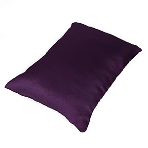 EHP Super Soft & Silky 2 Piece Satin Toddler Pillowcases, Zipper Closure, Travel and Nursery Pillowcases (13" X 18", Purple)