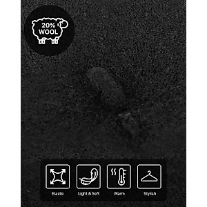 Parquet Solid Color French Beret Wool Material. Classic French, Casual and Chic Lightweight Beanie Cap Hat Black