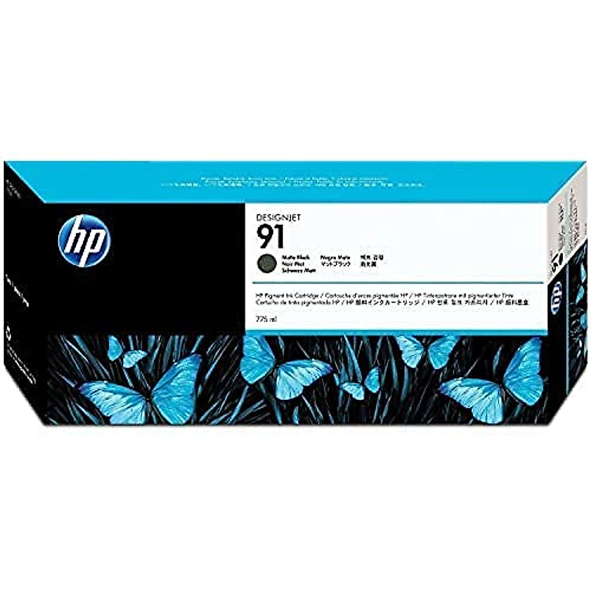 HP HEWC9464A 91 Pigment Ink Cartridge, Matte Black