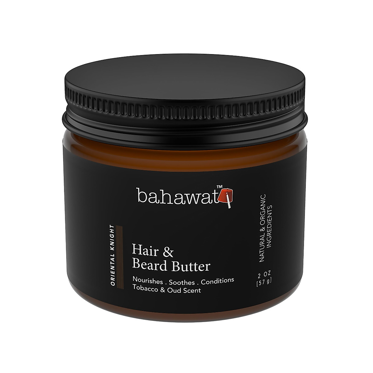 BAHAWAT Hair & Beard Butter for Men Leave-in Conditioner - Tobacco & Oud - Strengthen & Soften While Relieving Itch – Made in USA -Organic Natural Ingredients | The Best Beard Butter - 2 oz.