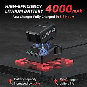 Avhrit 3/8" Impact Wrench Cordless, Brushless Electric Impact Gun Max Torque 330Ft-lbs(450N.m) w/ 4.0Ah Battery, Charger, 5 Sockets, Power Impact Wrenches for Car Home, Tire Repair