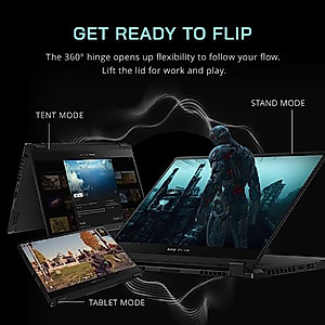 Asus ROG Flow Touchscreen Laptop, 13.4'' WUXGA 1920x1200 Display, AMD Ryzen 7 6800HS, 16GB LPDDR5 RAM, 1TB SSD, NVIDIA GeForce RTX 3050, Backlit Keyboard, Win 11 Pro, Black, 32GB USB Card