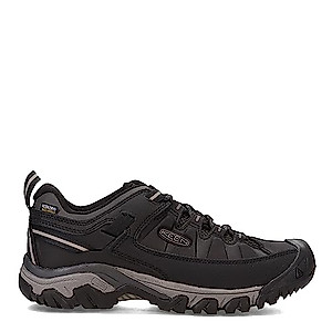 KEEN Men's Targhee EXP Waterproof Hiking Shoes, Black/Steel Grey, 13