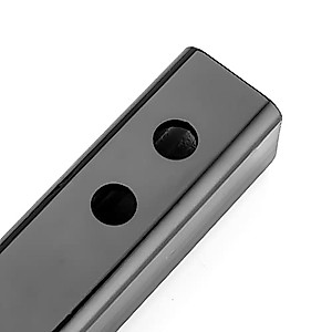 WeiSen Dual Receiver Extender Adjustable Towing Hitch Extension Compatible with 2 inch Square Receivers Hitch Tube, 15 inch Overall Length, Use 5/8" Hitch Pin or Lock (NOT Include)