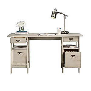 Sauder Trestle Executive Trestle Desk, Chalked Chestnut finish