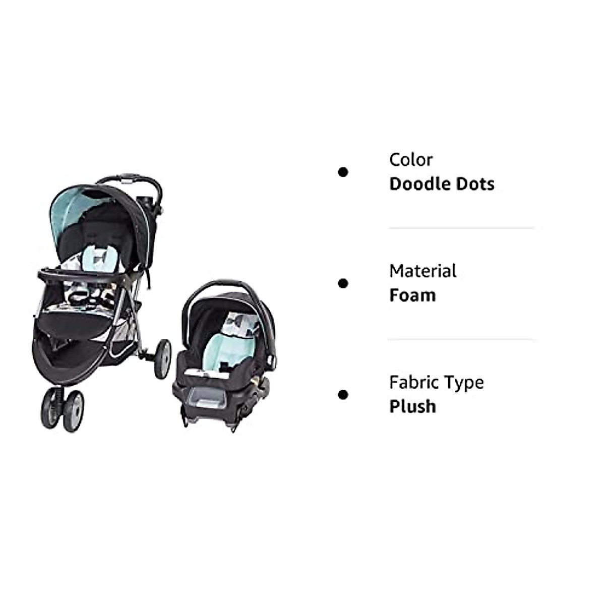 Baby Trend EZ Ride 35 Travel System, Doodle Dots