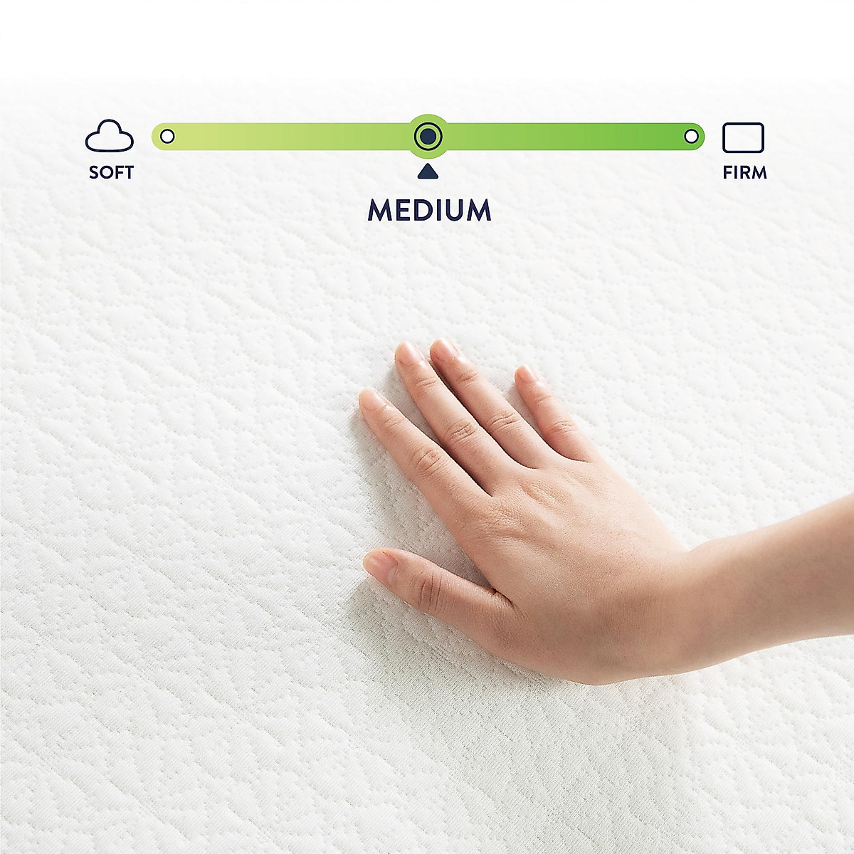 Best Price Mattress 14" Signature Green Tea Memory Foam Mattress, Cal King, White