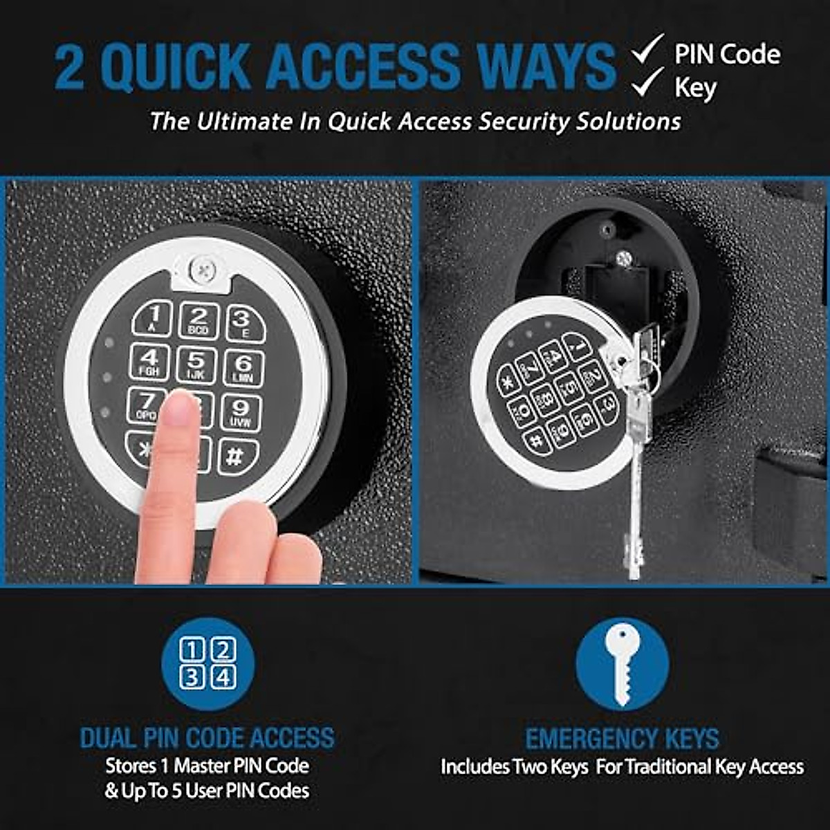 Barska Advanced Digital Keypad Compact Depository Drop Safe with Master Code + 5 Codes & Dual User Mode, Black, 0.72/0.78 Cubic Ft