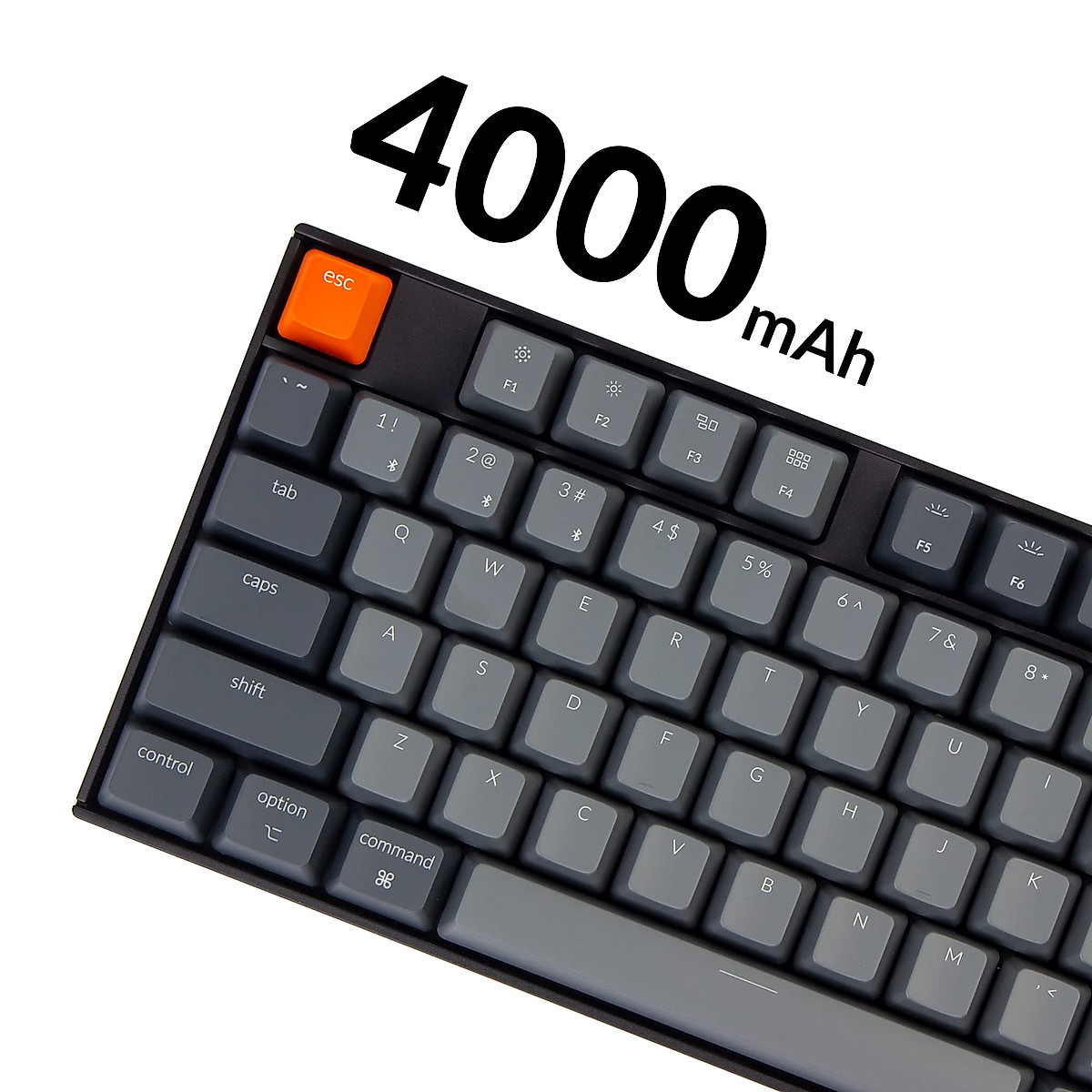 Keychron K10 Full Size Layout Bluetooth Wireless/USB Wired Mechanical Gaming Keyboard for Mac with Gateron G Pro Red Switch/Multitasking/RGB Backlight 104 Keys Computer Keyboard for Windows Laptop