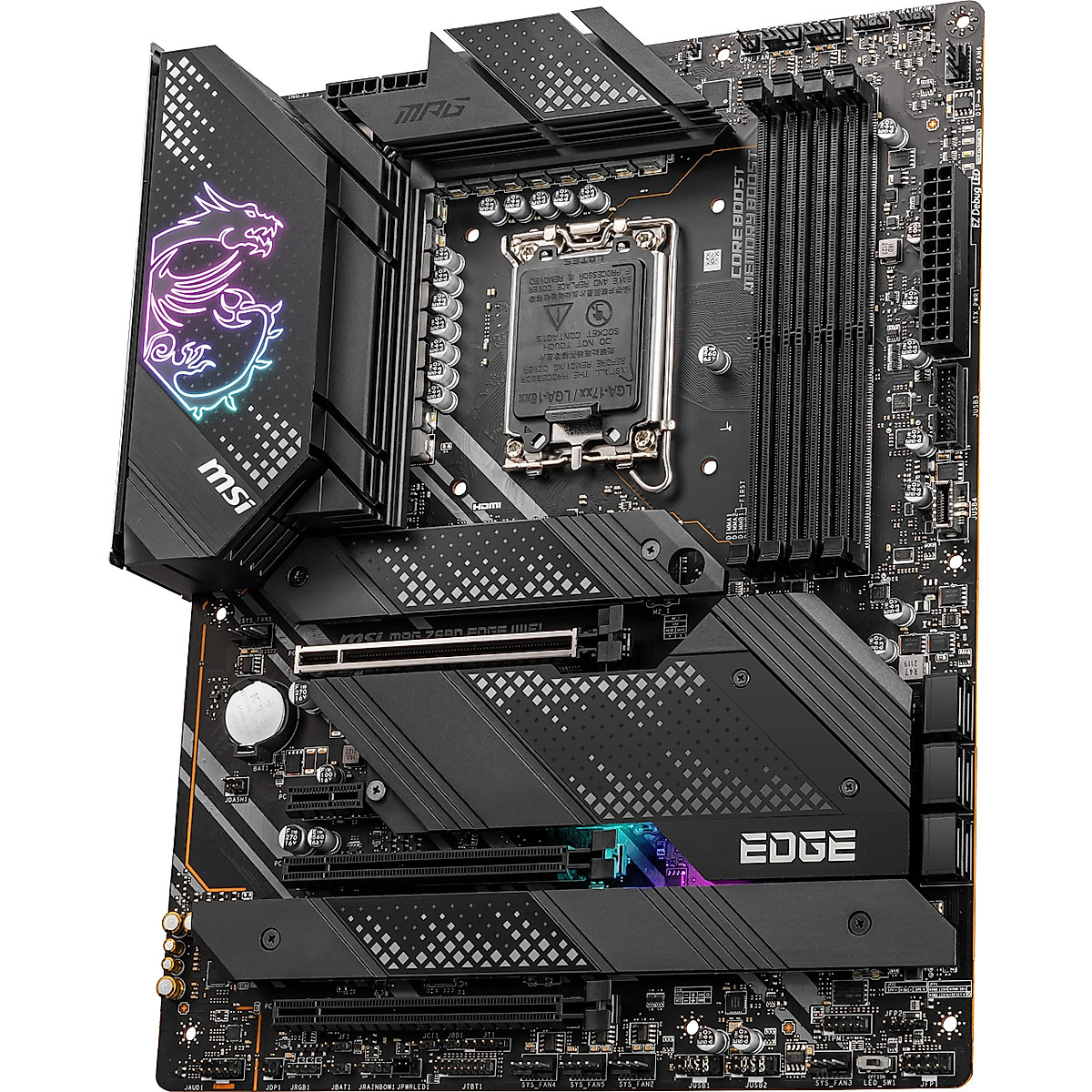 MSI MPG Z690 Edge WiFi Gaming Motherboard (ATX, 12th Gen Intel Core, LGA 1700 Socket, DDR5, PCIe 5, 2.5G LAN, M.2 Slots, Wi-Fi 6E)