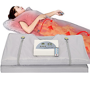 Vanell Far Infrared Sauna Detox Blanket - 2-Zone Spa Sauna Blanket, Overall Wrap Heating, FIR Technology, Zipper Type - Digital Body Heat Blanket