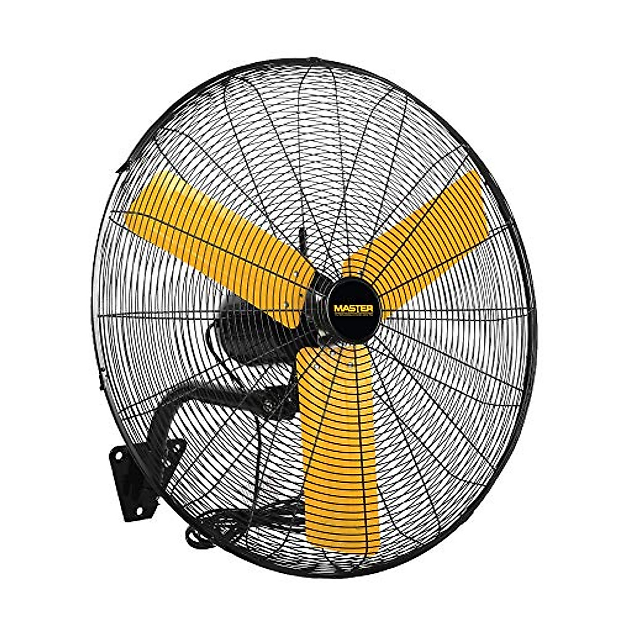 Master 24 Inch Industrial High Velocity Wall Mount Fan - Direct Drive, All-Metal Construction with Steel-Coated Safety Grill, 3 Speed Settings (MAC-24W)