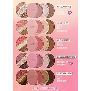 Kaja 3-in-1 Blendable Sculpting Trio - Play Bento | with Mango Seed Butter, Cream Bronzer, Powder Blush, and Highlighter, 01 Butter Up