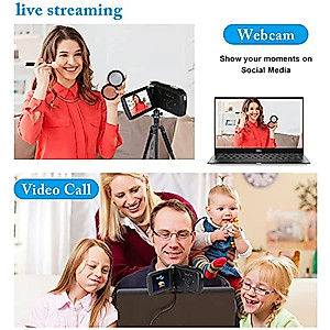 Vmotal Video Camera for Kids Camcorder 1080P 24 MP Digital Camera Recorder 2.8 Inch 270 Degree Rotation Screen Vlogging Camera YouTube TikTok Camcorder for Kids Teens Student Beginners Sensiors