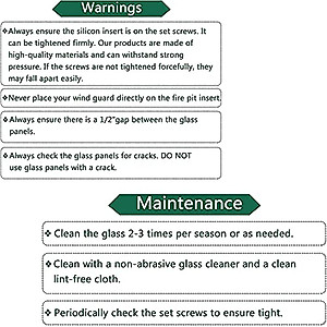 Fire Pit Glass Wind Guard,29” x 13” x 6” Rectangular Clear Tempered Glass Wind Guard ，Fire-Resistant Wind Screens Kit 5/16inch Thickness for Series 401/403 Outdoor Propane Fire Pit Tables.