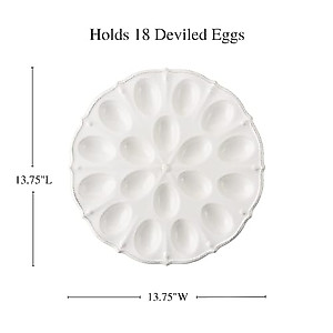 Juliska Berry and Thread Whitewash Deviled Egg Platter