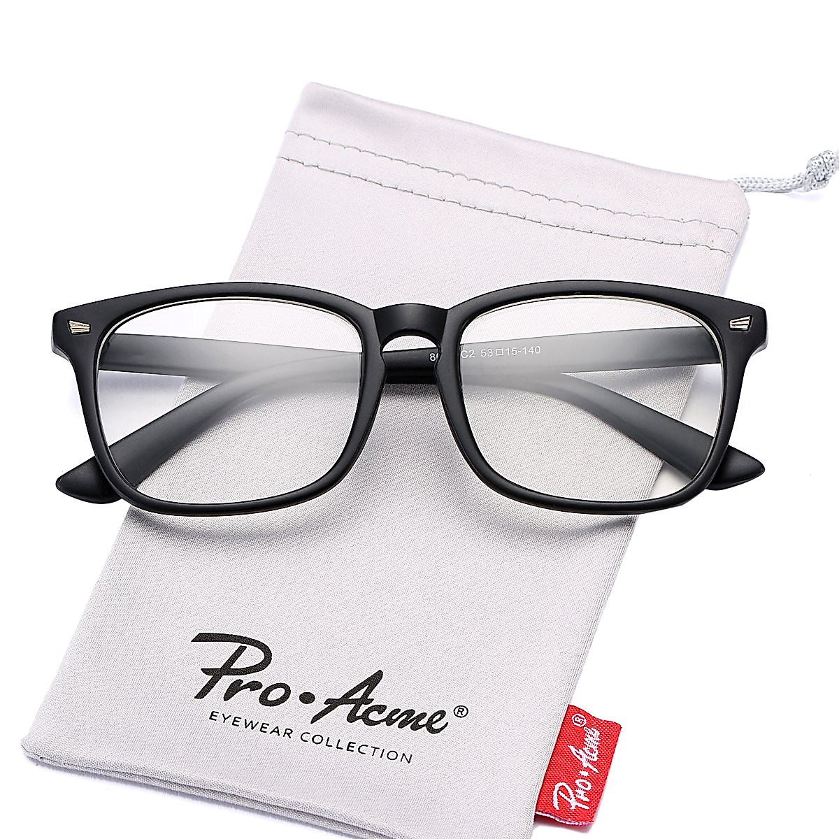 Pro Acme Non-prescription Glasses Frame Clear Lens Eyeglasses (Matte Black)