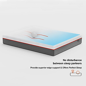 Hotkid,Full Size Mattress,Memory Foam Mattress,Full Mattress in a Box,Medium Firm for Cool Sleep and Pressure Relief,10 Inch Hybrid Firm Mattress,Guest and Kids Bedroom