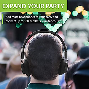 Avantree Quartet-Extra - 2.4G RF Wireless Add-On Headphones Quartet Multiple Listening System, Scalable to 100