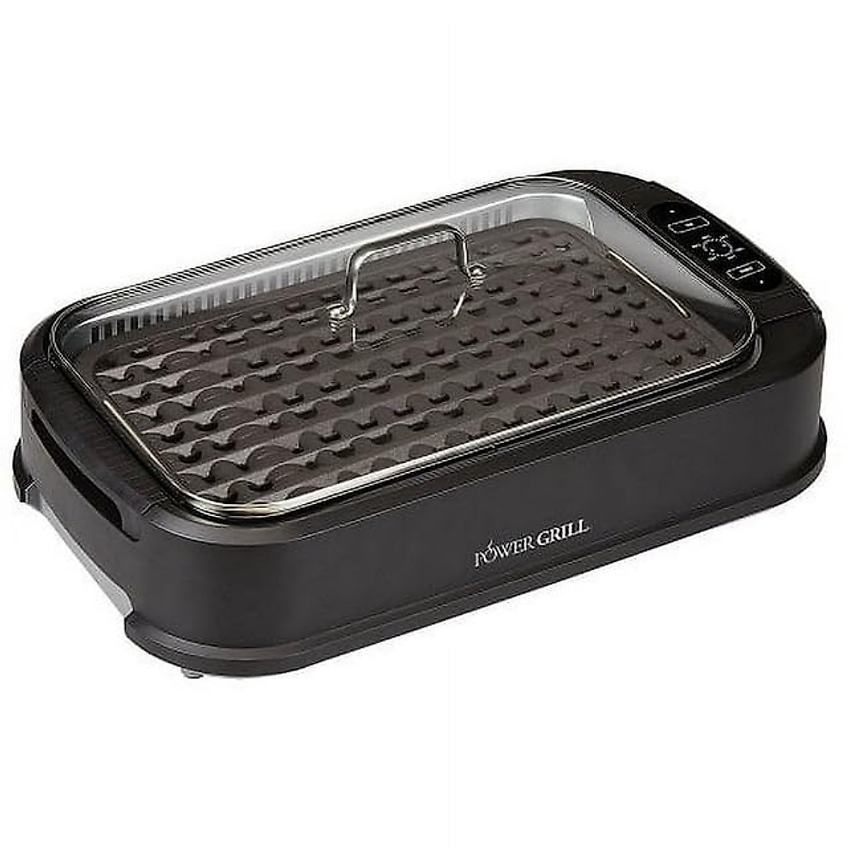 Smokeless Indoor Electric Grill With Tempered Lid Interchangeable Griddle Plate OPEN BOX