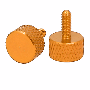 Aexit Computer PC Cleaning & Repair Graphics Card Knurled Thumb Screws Gold Tone Computer Screws M3x8mm 10pcs