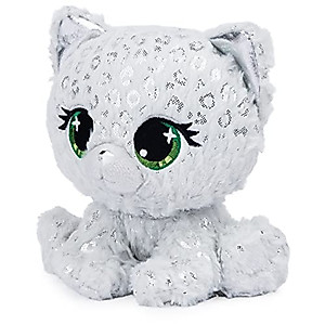 GUND P.Lushes Pets Gem Stars Collection, Deidra Van Drip Leopard Stuffed Animal, Gray/Silver, 6”