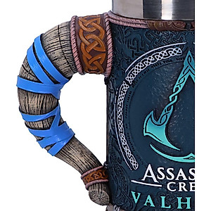 Assassin's Creed Nemesis Now B5335S0 Officially Licensed Valhalla Viking Game Tankard, Resin w. Stainless Steel, 300 milliliters, Multicolour