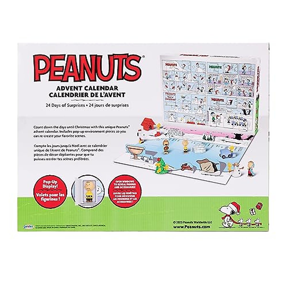 Peanuts Advent Calendar 2024 for Kids – Enjoy 24 Days of Countdown Surprises! Delightful 2-Inch Scale Figures & Accessories