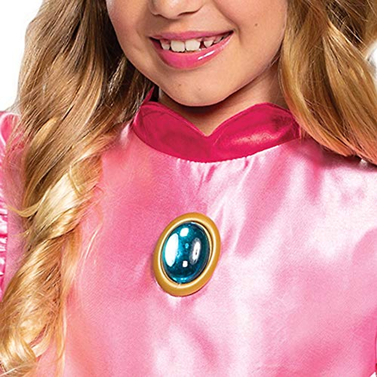 Disguise Princess Peach Costume Dress, Nintendo Super Mario Bros Classic Dress Up Outfit for Girls, Kids Size Pink Medium (7-8)
