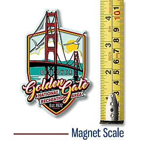 Golden Gate NRA Magnet by Classic Magnets, 2.6" x 4", Collectible Souvenirs Made in The USA