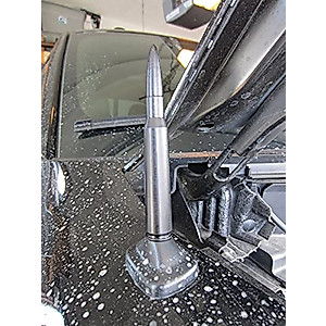 Bullet Antenna Car Truck Accessories for Ford F150 F250 F350 Super Duty Raptor Bronco Trucks Dodge RAM 1500 2500 3500 (Fits All Truck Model Years) Made with 6061 Billet Aluminum Construction