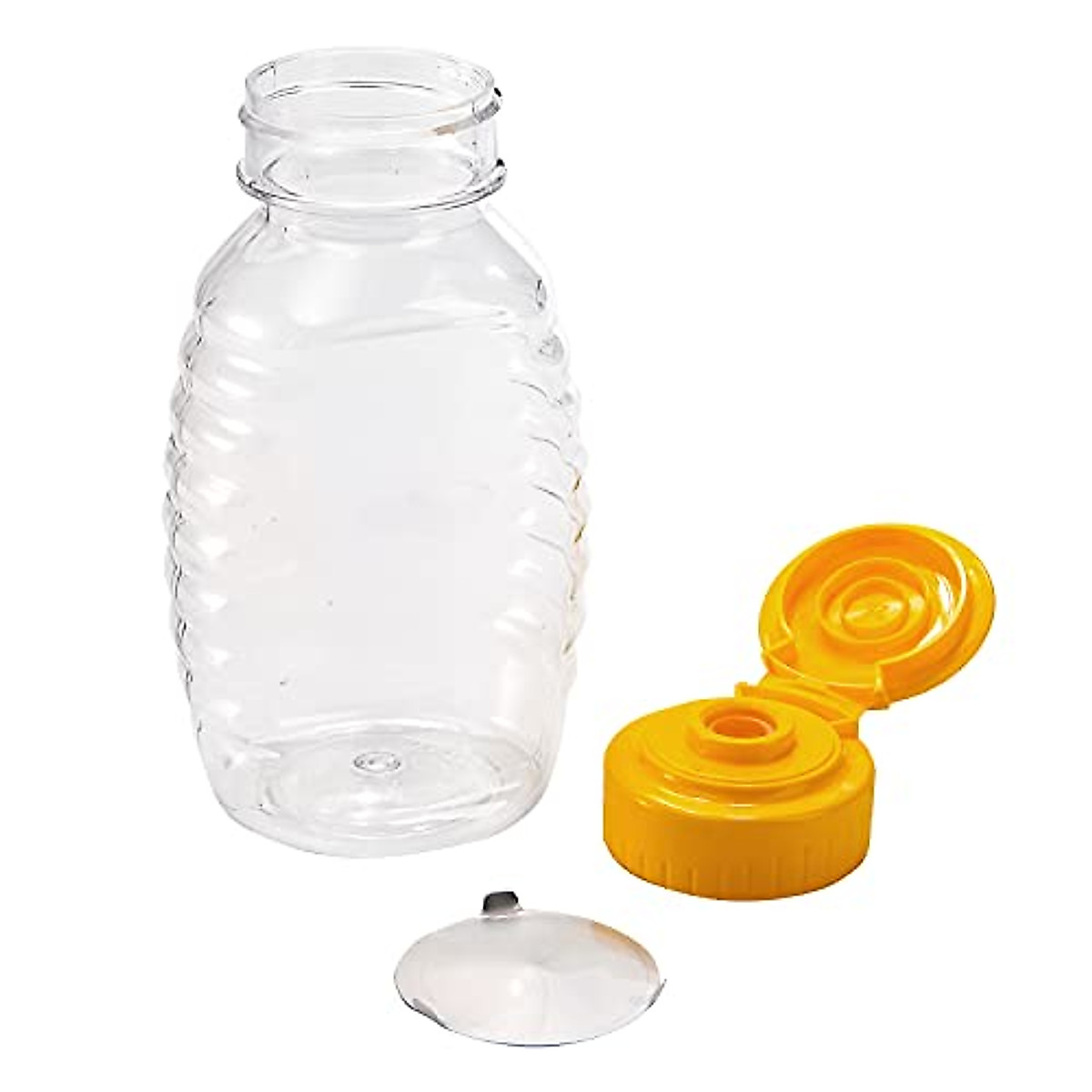 Bekith 16 Pack Empty Plastic Honey Bottles, 6.6oz Plastic Honey Jars with Flip-top Caps, Squeeze Honey Bottle Container for Storing and Dispensing