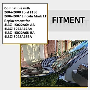 7BLACKSMITHS Windshield Wiper Cowl Cover Panel Compatible With 2004-2008 Ford F150 Outer Wiper Cowl Vent Grille Front Left & Right 2Pcs 4L3Z-15022A69-AA & 4L3Z-15022A68-BA