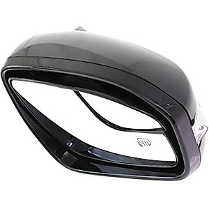 Kool Vue Passenger Side Power Heated Mirror for Ford Fusion 2013-2014 With Signal Light, Spotter Glass & Puddle Lamp; Without Memory Paintable