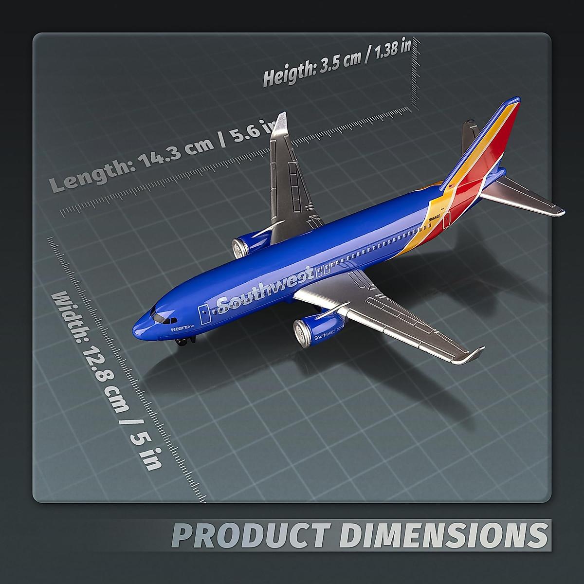 Joylludan Model Planes Southwest Model Airplane Toy Plane Aircraft Model for Collection & Gifts