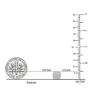Dazzlingrock Collection 0.20 Carat Round White Diamond Cushion Cluster Stud Earrings in 925 Sterling Silver in Screw Back